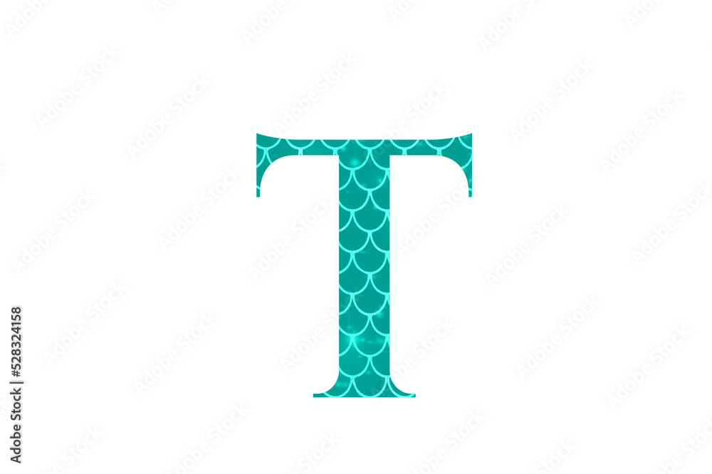 Blue Mermaid Alphabet T PNG Transparent Background Stock Illustration ...