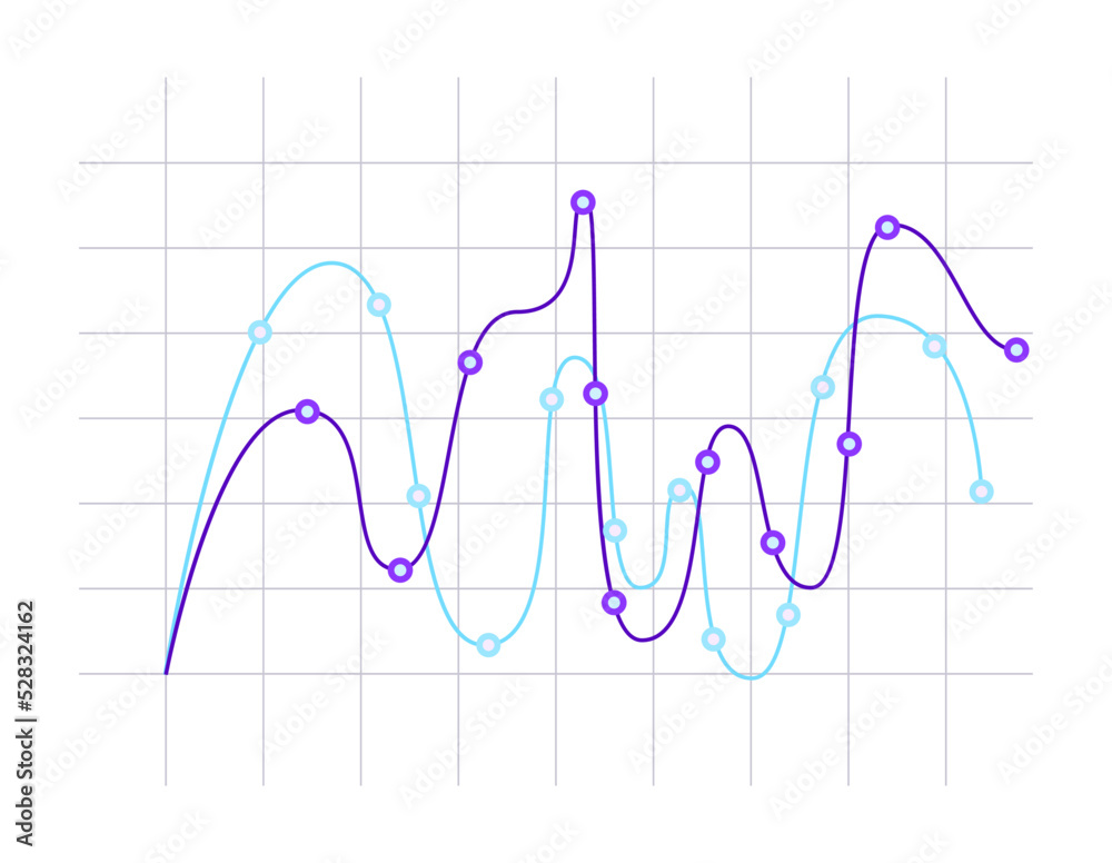 Growth chart element, colorful infographics isolated on white ...