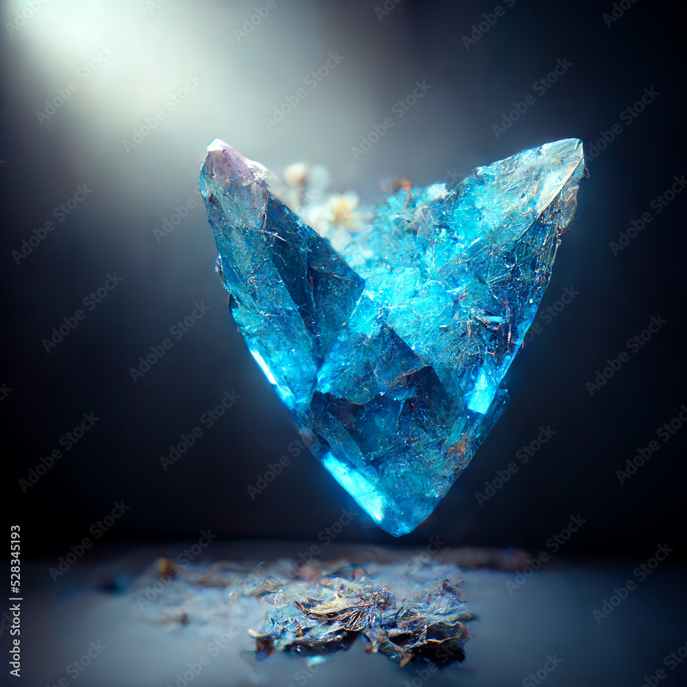 blue crystal shards, magical, light background,, unreal engine, octane ...