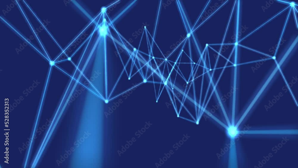 Digital deep blue background with blue illuminated point and line in ...