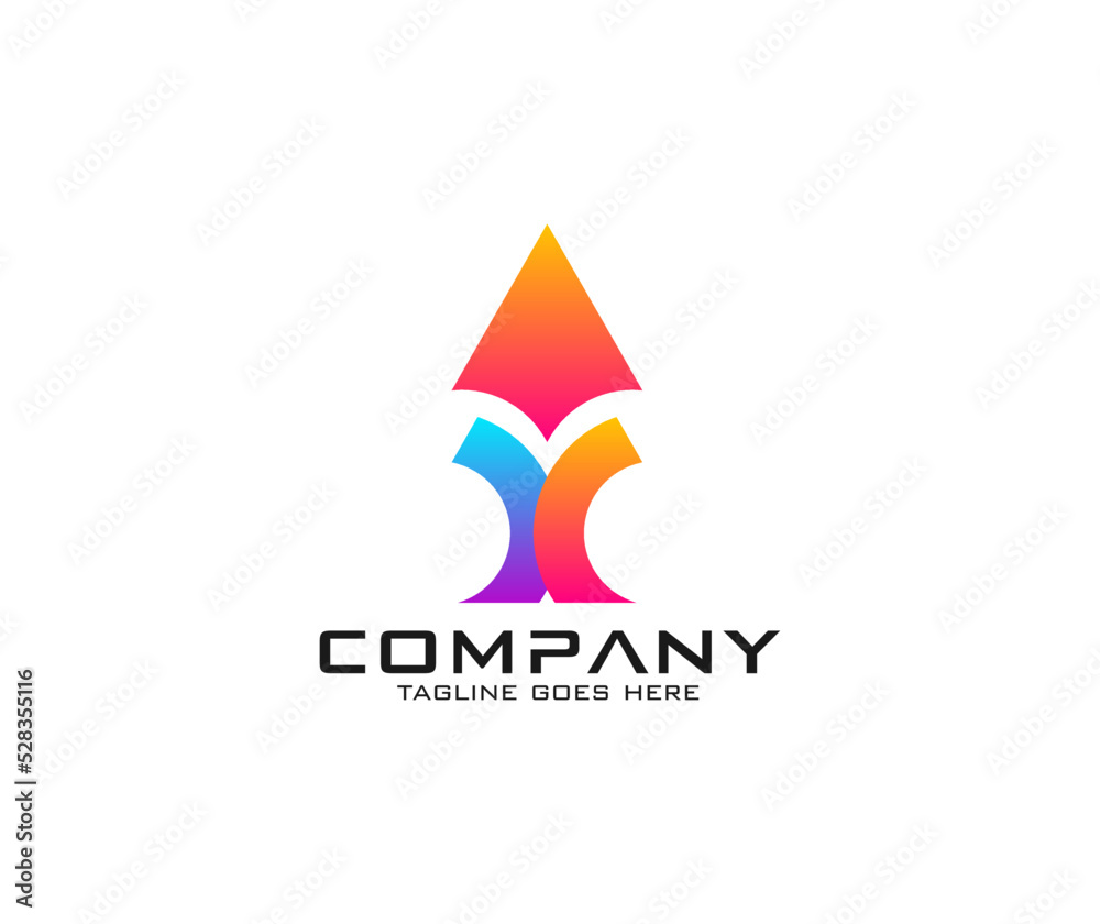 Modern rocket letter x logo design. Creative Letter Mark x logo for ...