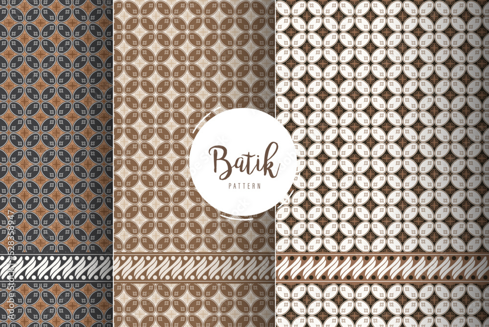 Traditional Batik Pattern from Indonesia Vector Illustration. Batik ...