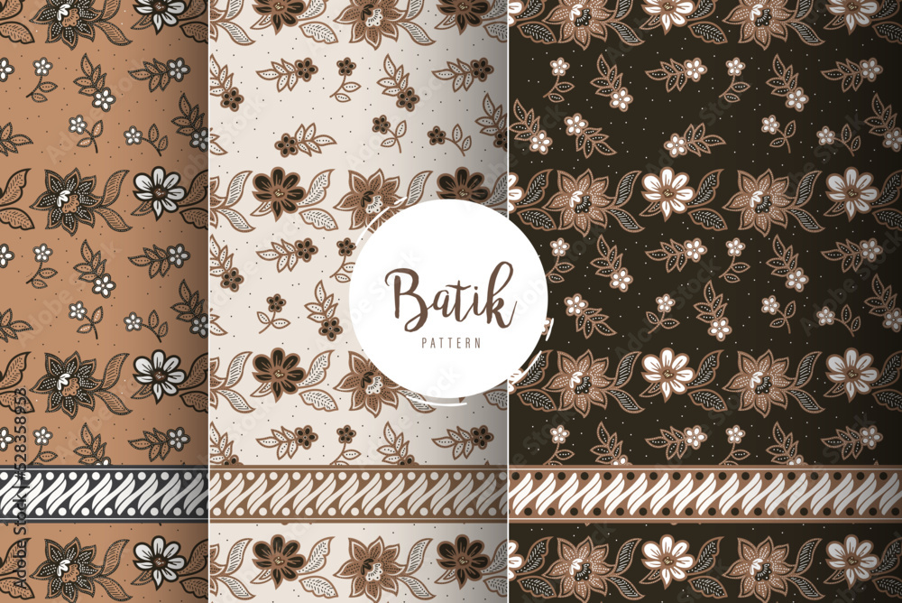Traditional Batik Pattern from Indonesia Vector Illustration. Batik ...