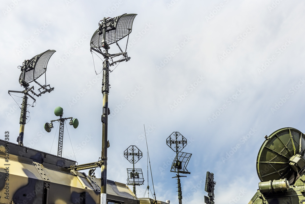 antennas and radar detection station of the anti-aircraft missile ...