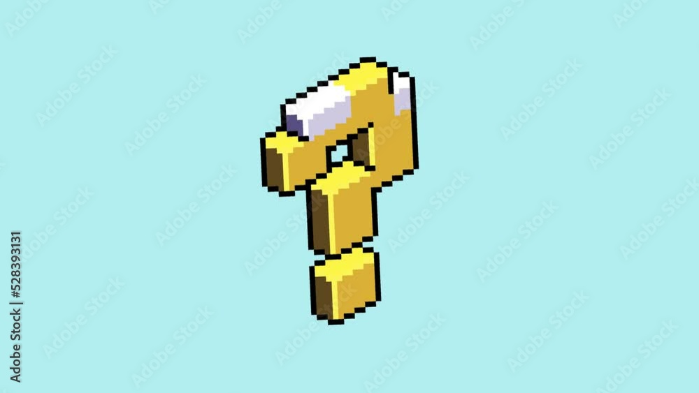 Retro looking exclamation and question marks pixel art animation ...