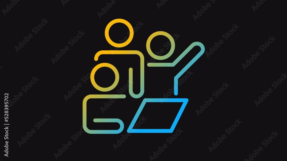 Animated collab dark gradient icon. Work together on project. Team ... Animated collab dark gradient icon. Work together on project. Team ...