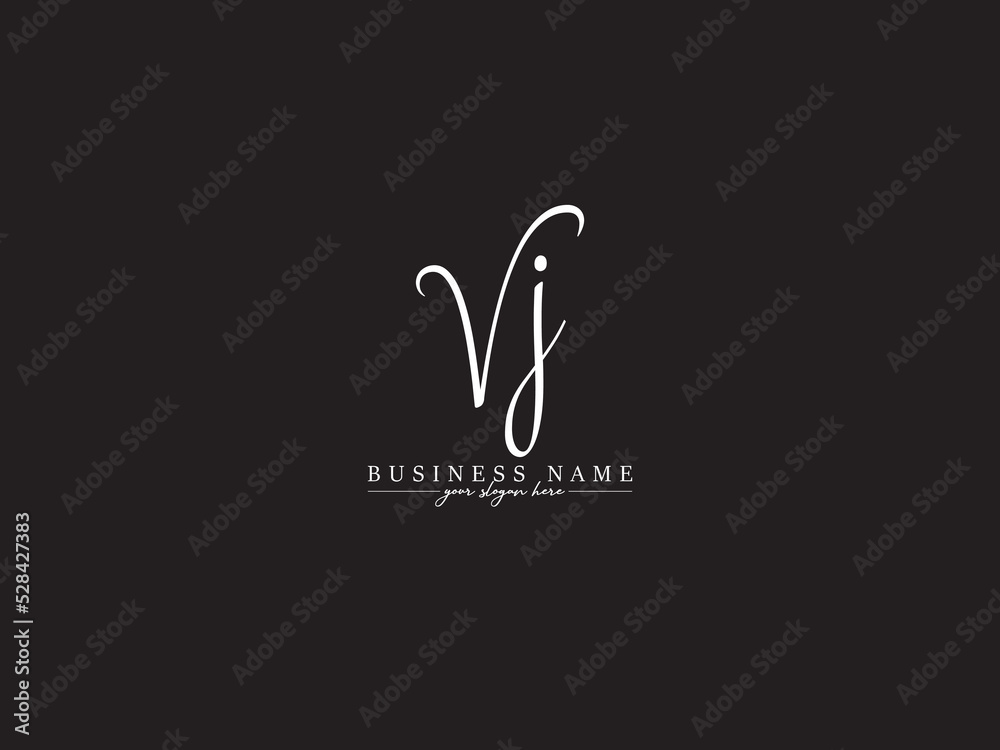 Simple VJ Logo Icon, Unique Vj jv Logo Letter Vector Image Design For ...