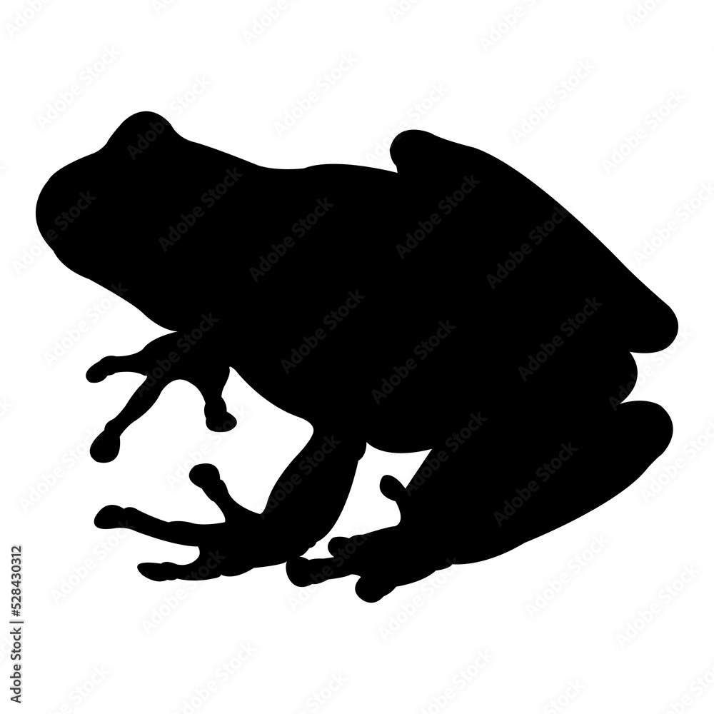 Silueta de rana aislada Stock Illustration | Adobe Stock