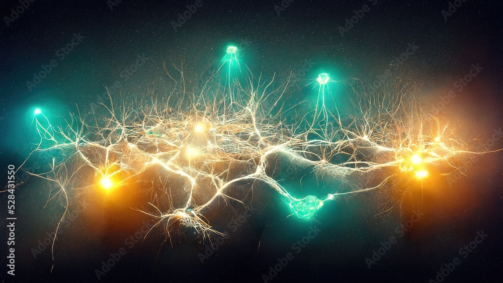 Artificial Brain Cells Restoring Brain Functions Forming Human Nervous System Neural Brain