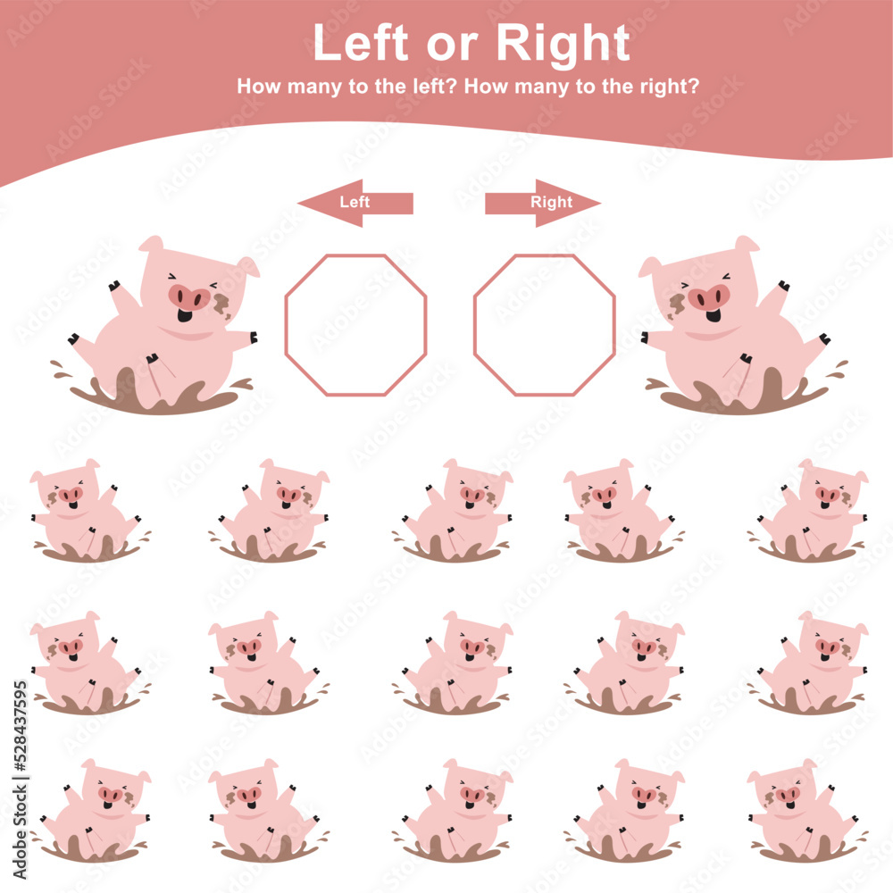 Left or Right Game for Preschool Children. Worksheet activity for ...
