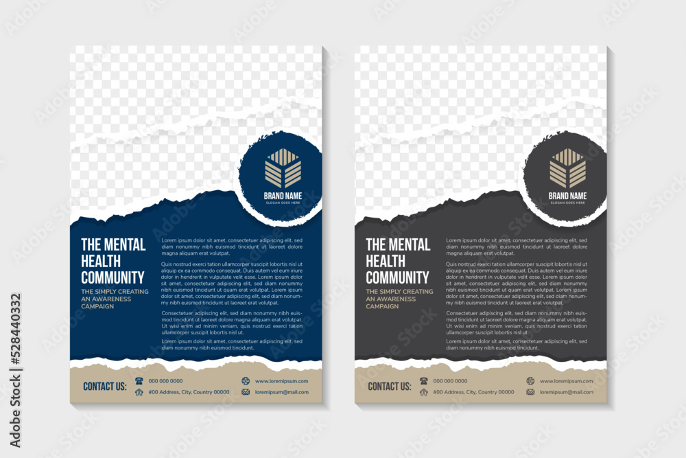 mental support flyer design template. take care of your mental health ...