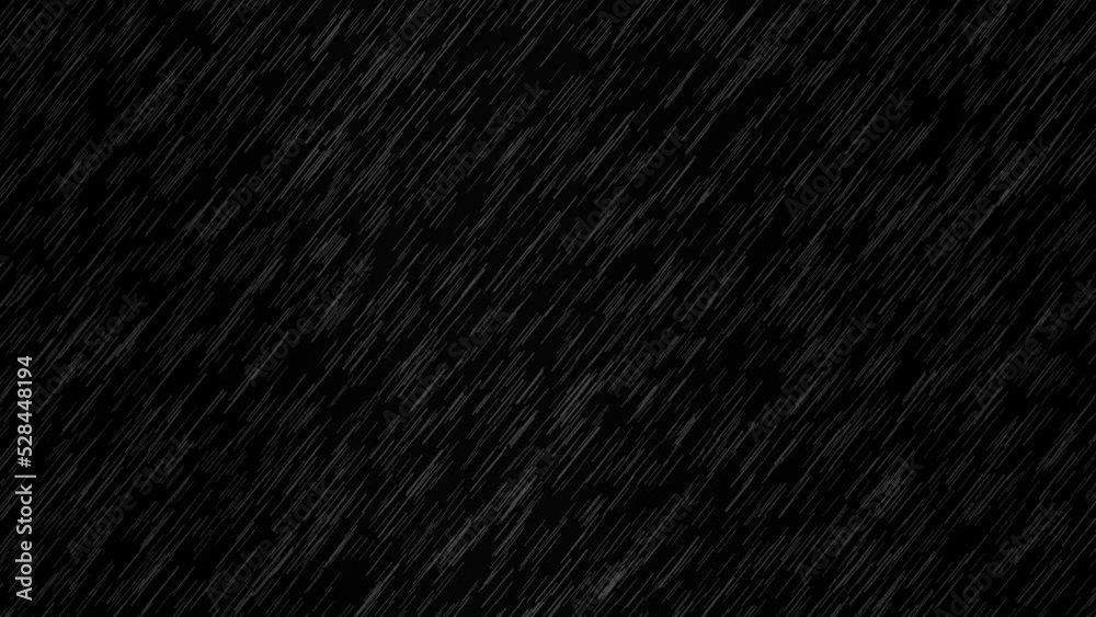 Rainfall animation. Isolated falling rain. Raindrops. Overlay. Black ...