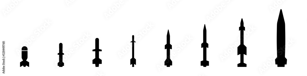 Missile Icon Vector Set For Missile Icon Design on Apps, Websites and ...