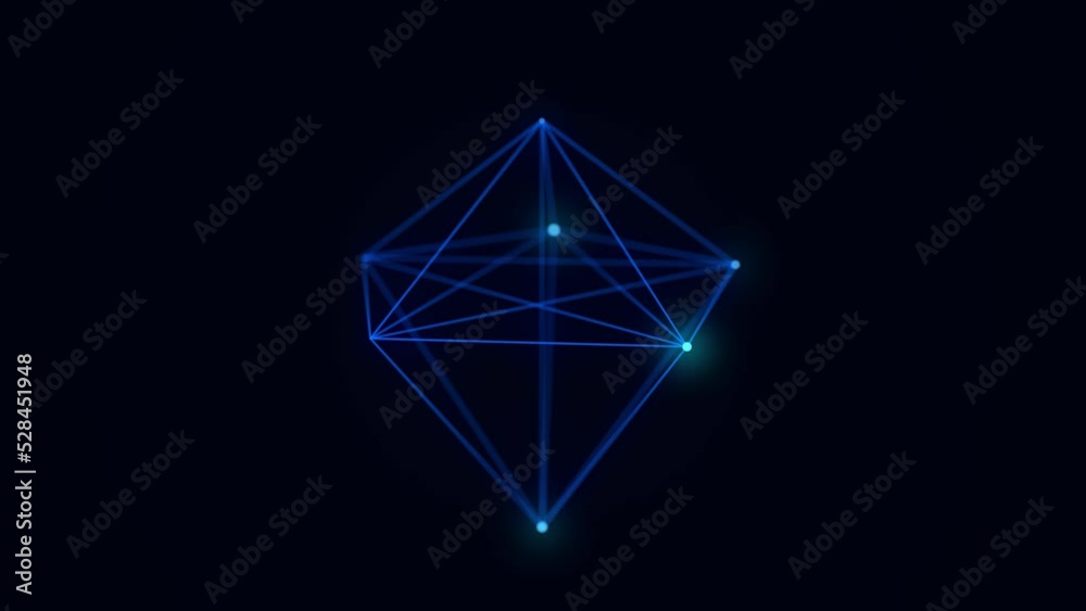 Cyber network connection structure in the form of a diamond. Technology ...