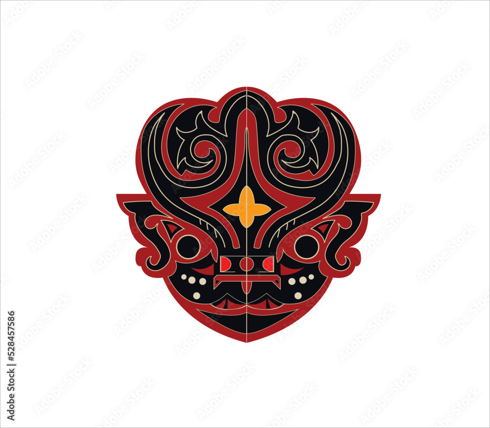 Gorga Batak singa sings vector illustration on white background Stock ...