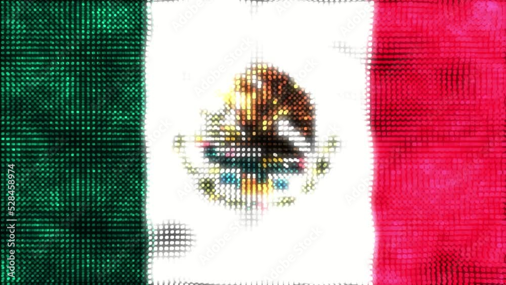 Mexico digital flag - loop animation Stock Video | Adobe Stock