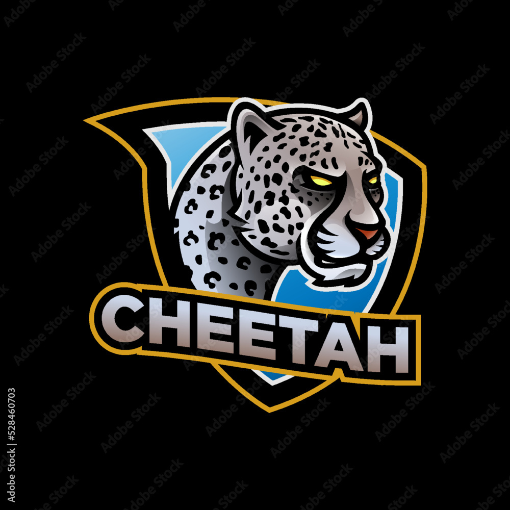 Photo & Art Print Mascot and esport logo - Cheetah on the shield, Wisma Kreatif