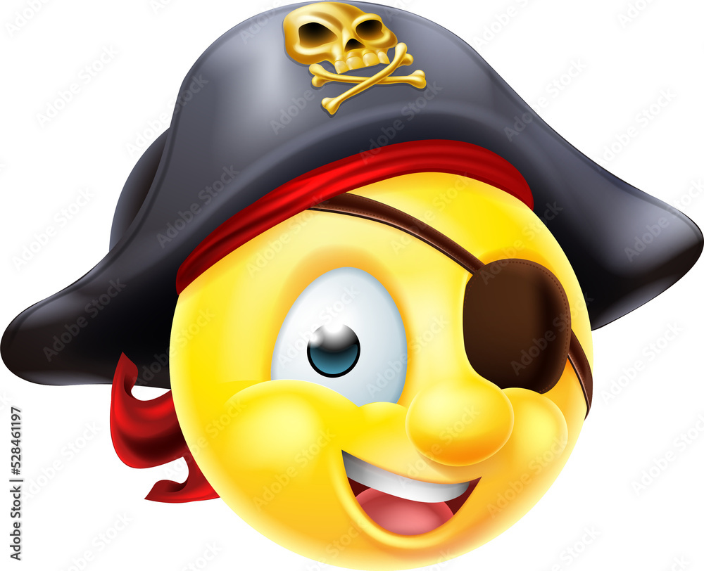 Pirate Emoji Emoticon Stock Illustration | Adobe Stock