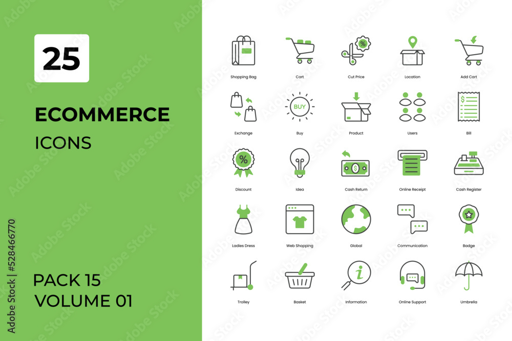 Fototapeta mapa świata dla dzieci E-commerce icons collection. Set contains such Icons as and ...