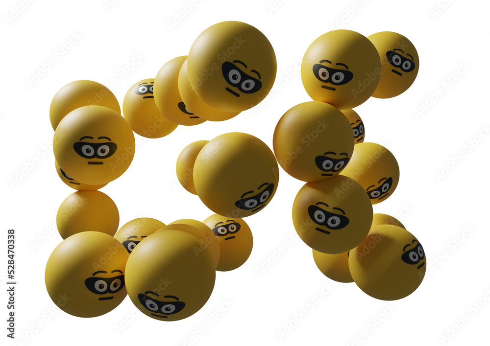 ภาพประกอบสต็อก 3d render Emoji illustration of emoticon faces character ...