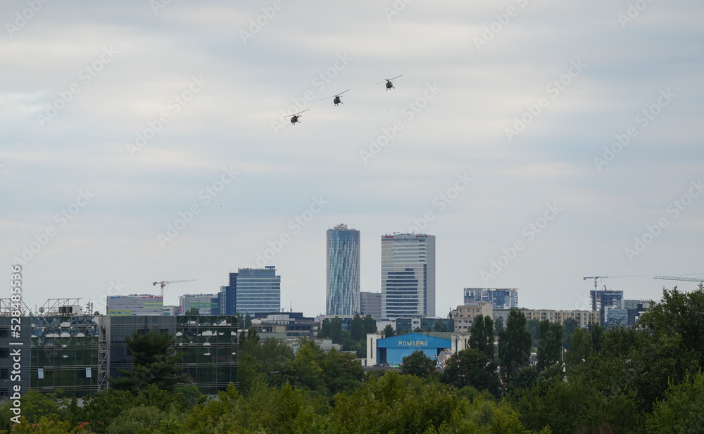 Bucharest International Air Show. Concept photo with this aviation ...