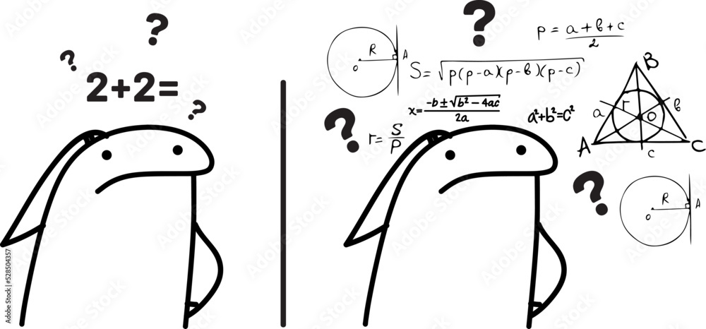 Meme Internet Flork Confused In A Math Calculation Simple 