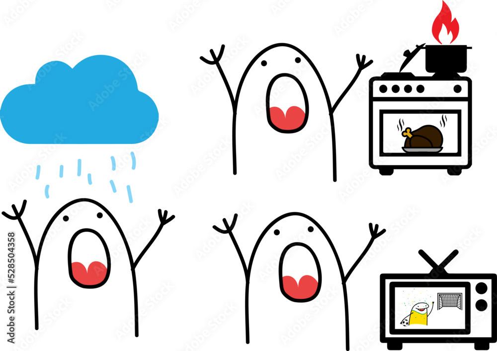 Vektorová grafika „Meme internet. Flork: Despair with the rain ...