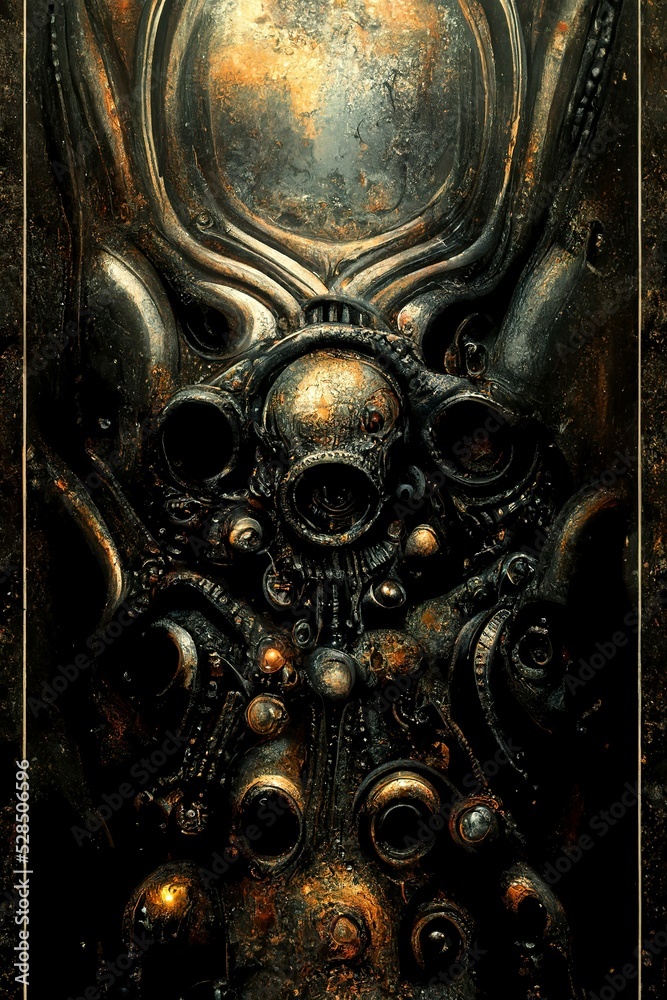 Mechanical Texture Sculpture, Alien Style, giger inspired, dark design ...