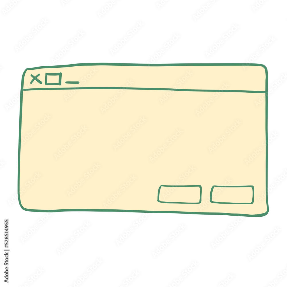 notification or reminder pop-up window in vintage style. user interface ...