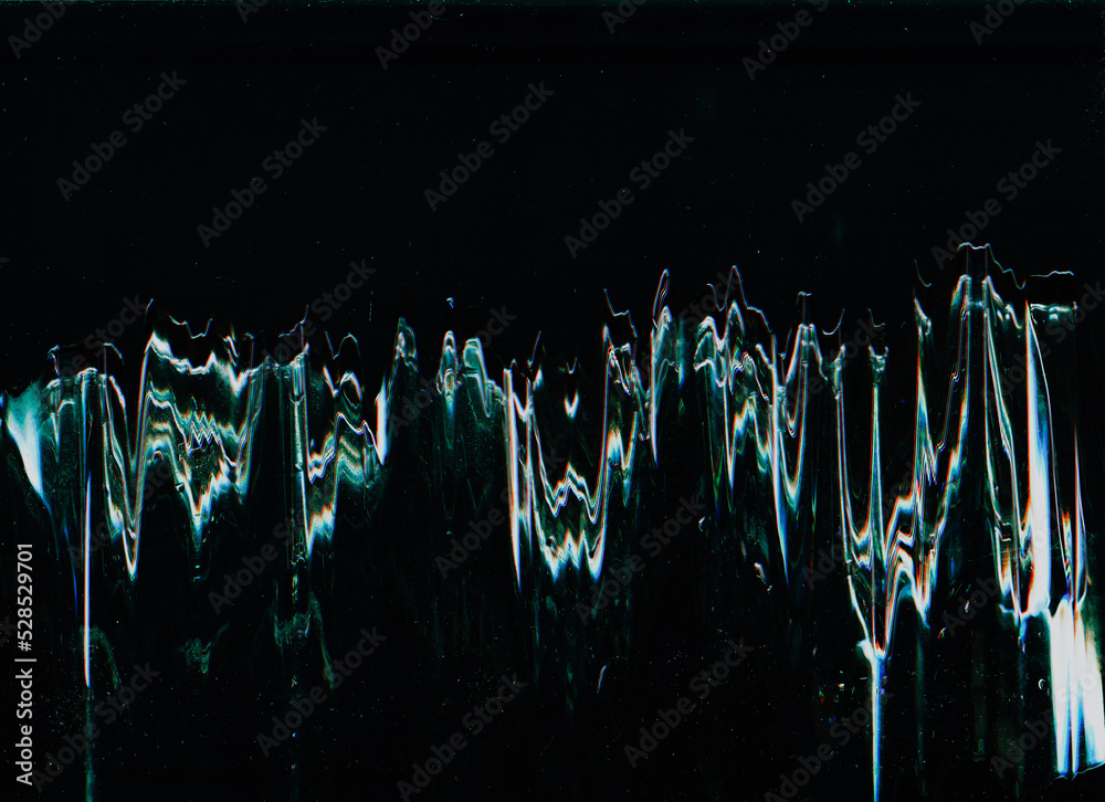 Glitch texture. Dust scratches noise. Digital interference. Green white ...