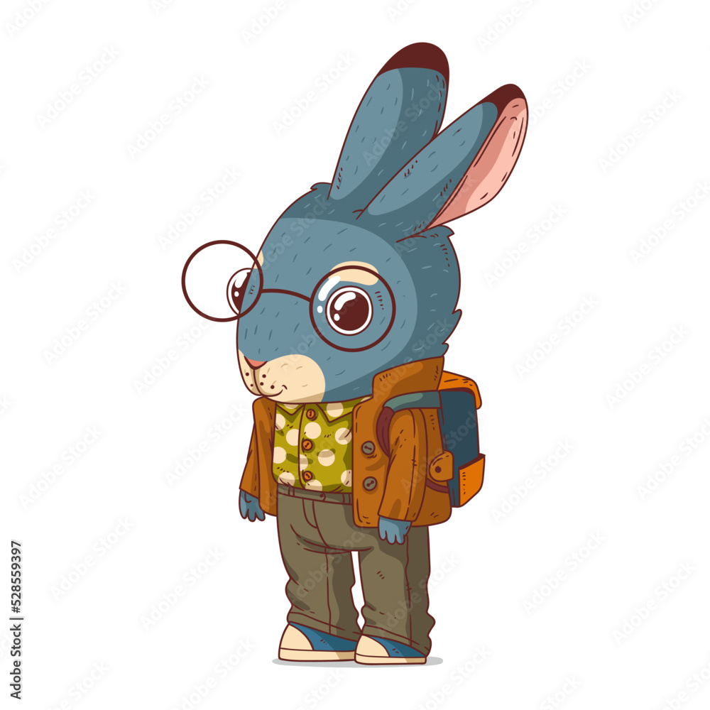 A Rabbit Boy, isolated vector illustration. Cute cartoon picture of a ...
