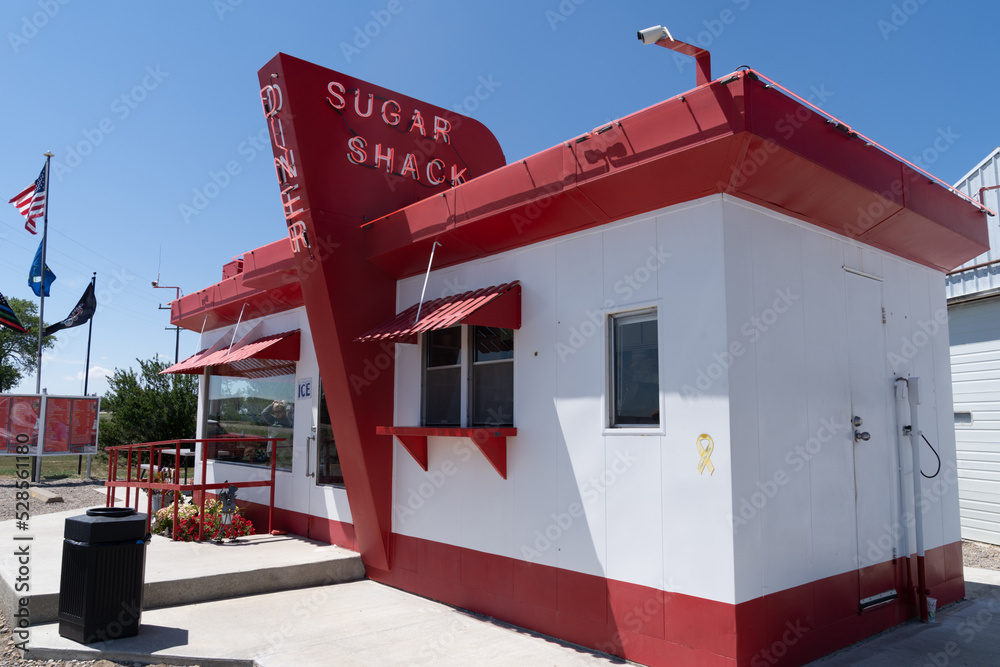 Rudyard, Montana - July 2, 2022: HThe Sugar Shack diner in Rudyard ...