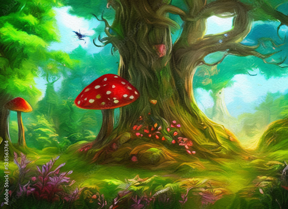 Magical Forest Drawing