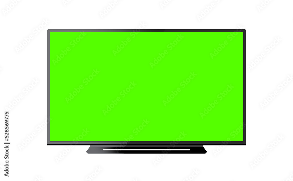 Realistic Green Screen LED TV Front Display Mockup Illustration Stock ... Realistic Green Screen LED TV Front Display Mockup Illustration Stock ...