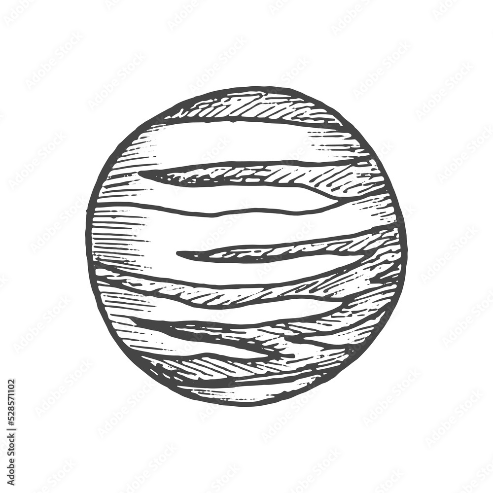 planet vector sketch hand drawing illustration Stock Vector | Adobe Stock