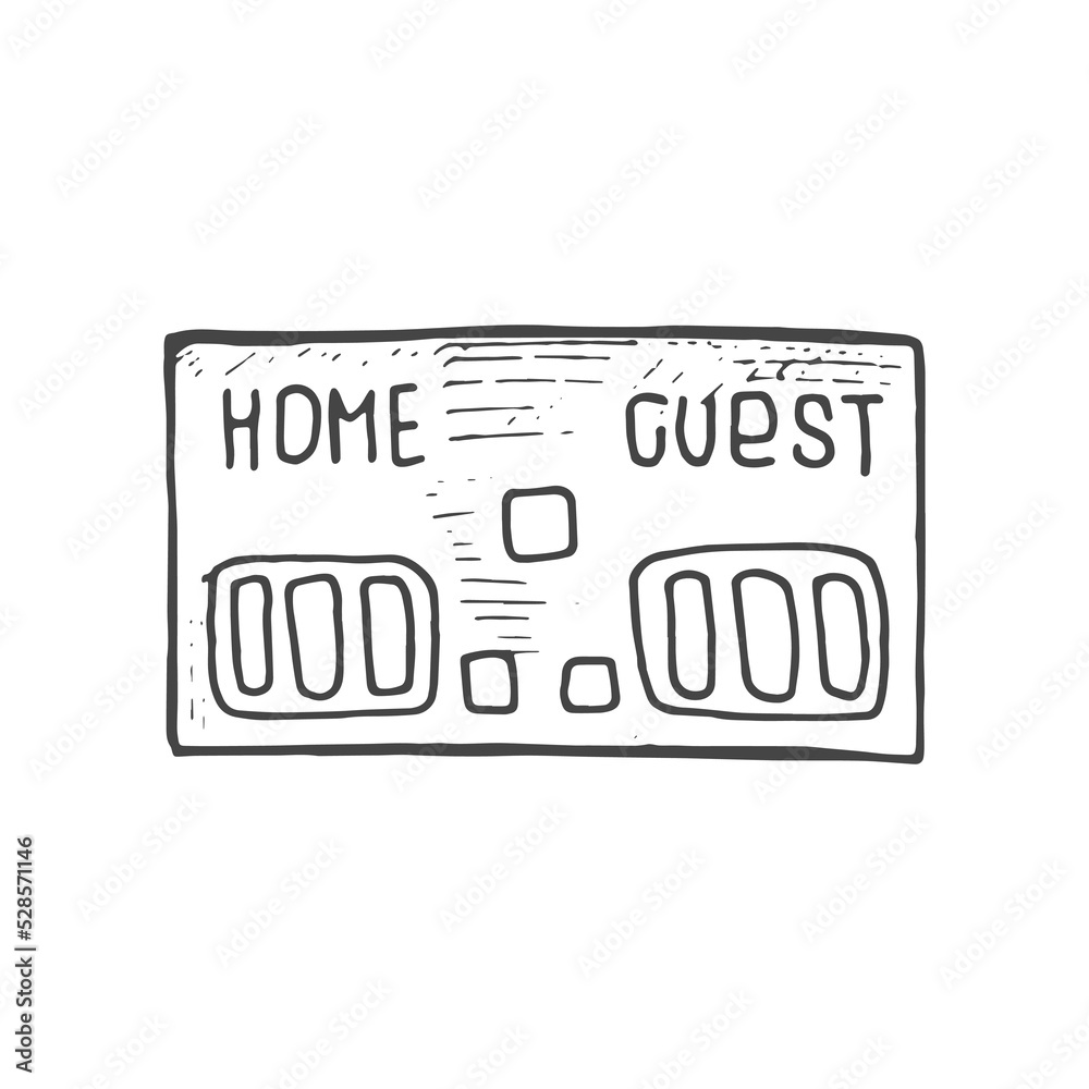 sports scoreboard score points sketch vector illustration Stock Vector ...