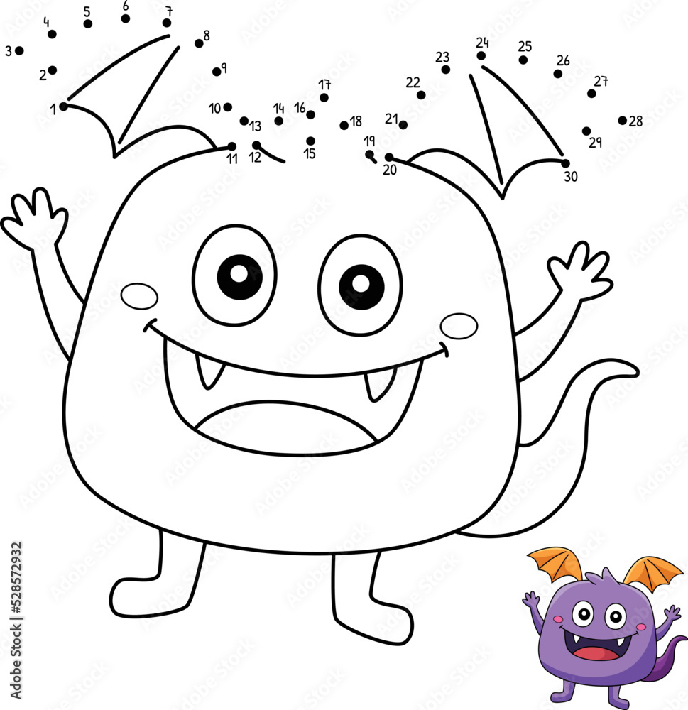 Dot to Dot .. Isolated Coloring Page for Kids Stock Vector | Adobe Stock