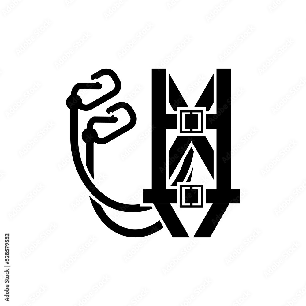 Full body harness icon. Industrial, construction safety. Personal ...
