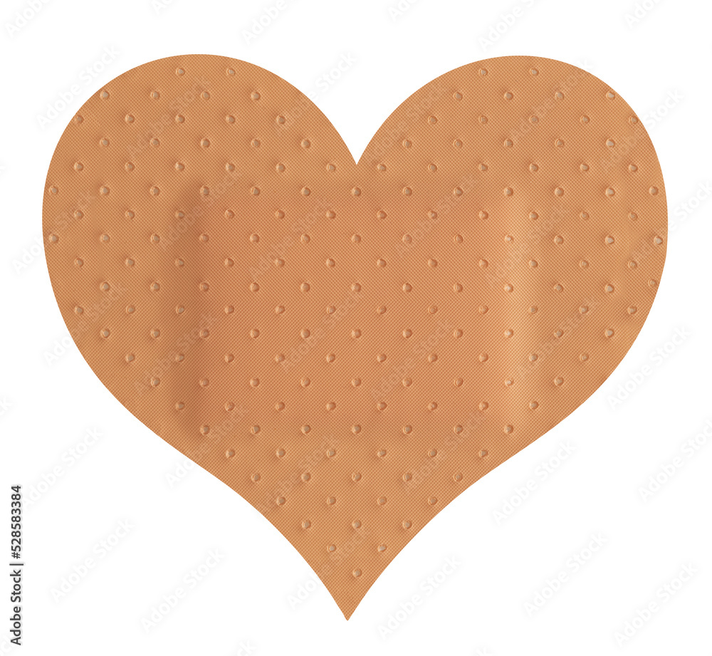 adhesive heart-shaped plaster Stock Photo | Adobe Stock