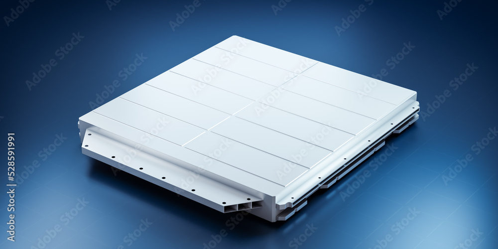 Electric vehicle lithium ion rechargeable battery module inside metal ...