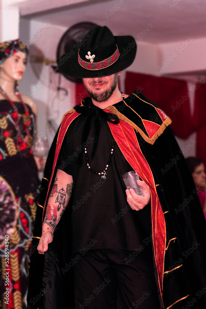 man incorporated with exu in brazilian religion of african origin ...