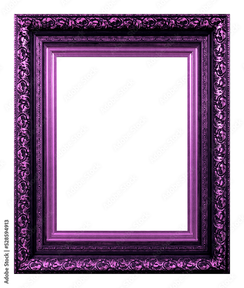 Antique purple frame isolated on the white background Stock Photo ...