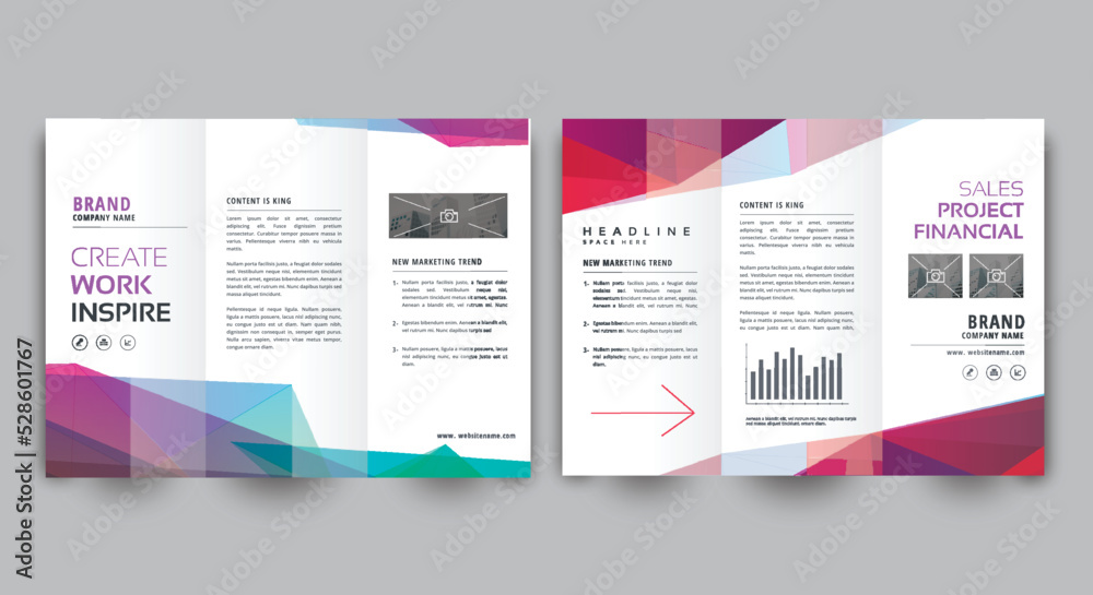 Business Brochure. Flyer Design. Leaflets 3 fold Template. Cover Book ...