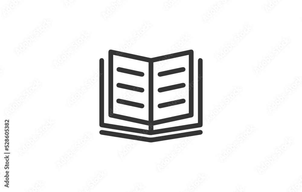 open book logo design template. simple style logo. book illustration ...