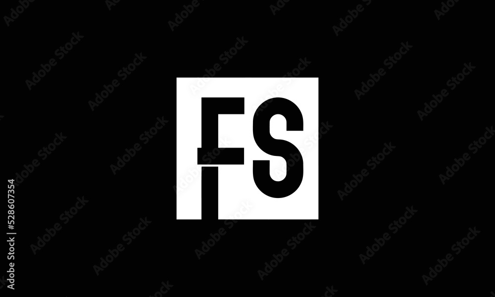 SF letter design logo logotype concept with serif font and elegant ...