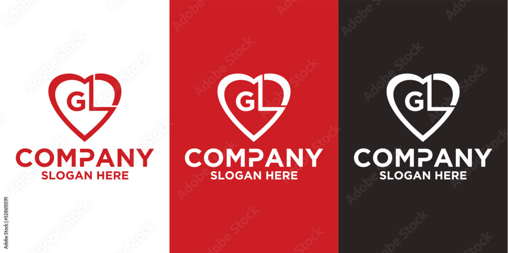 Initial letter G L logo vector design template Stock Vector | Adobe Stock