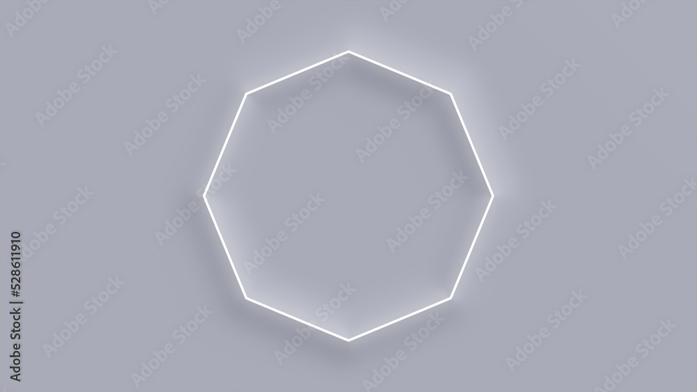 White Surface with Embossed Shape and White Illuminated Edge. Tech ...