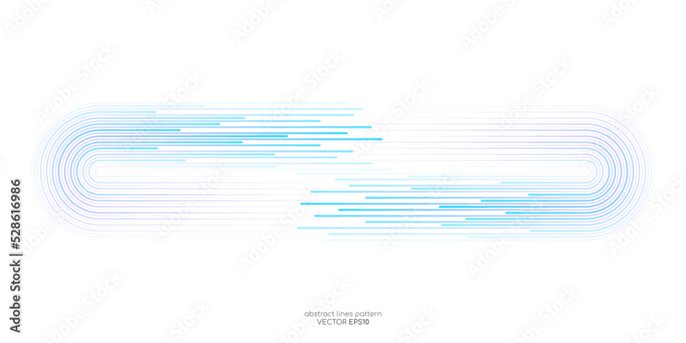 Vector half circle lines flowing dynamic pattern in colorful gradient ...