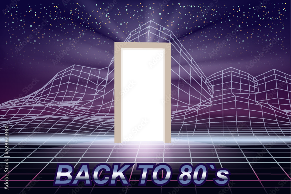 Back to 80 s Synthwave retro banner vaporwave aesthetic background ...