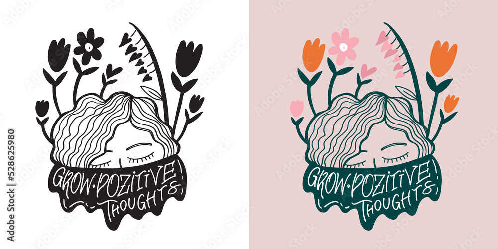 Hand drawn lettering quote in modern calligraphy style. Slogan for ...